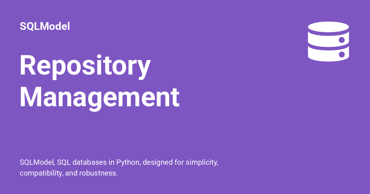 Repository Management - SQLModel