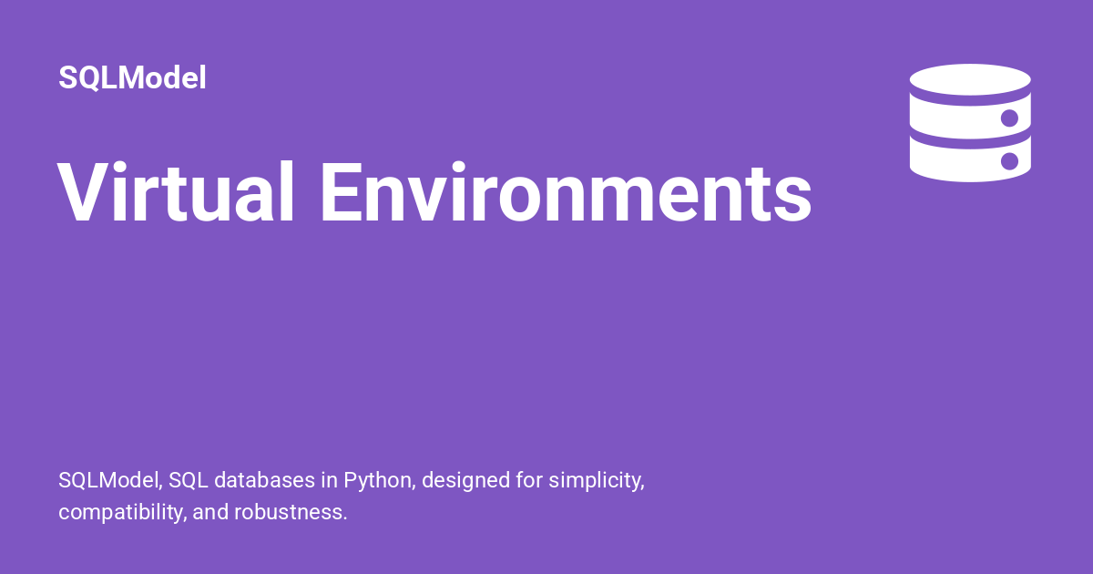 Virtual Environments - SQLModel